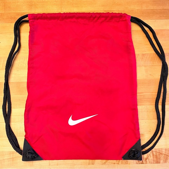 Nike | Bags | Nike Red Nylon String Bag Backpack | Poshmark